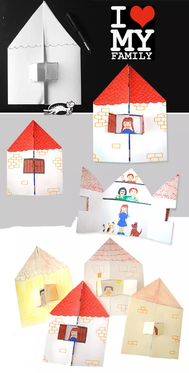 Maison en papier. Comment faire une maison de papier? 2222_17