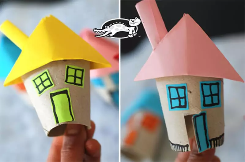 Maison en papier. Comment faire une maison de papier? 2222_25