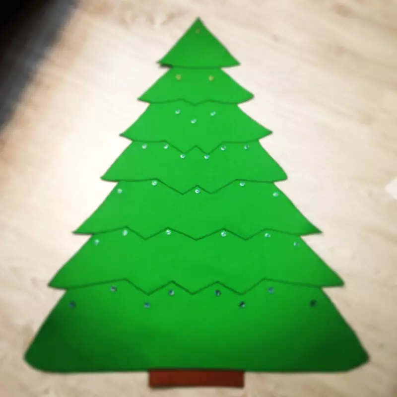 Божићно дрвце са вашим рукама. Божићни дрвеће за децу то раде сами 2246_7