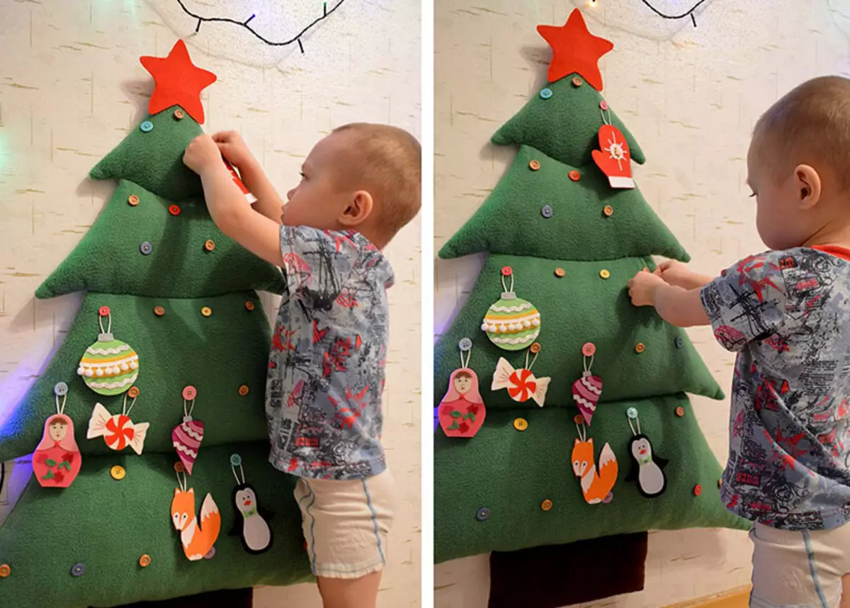Árvore de Natal com suas próprias mãos. Árvores de Natal das crianças fazem você mesmo 2246_9