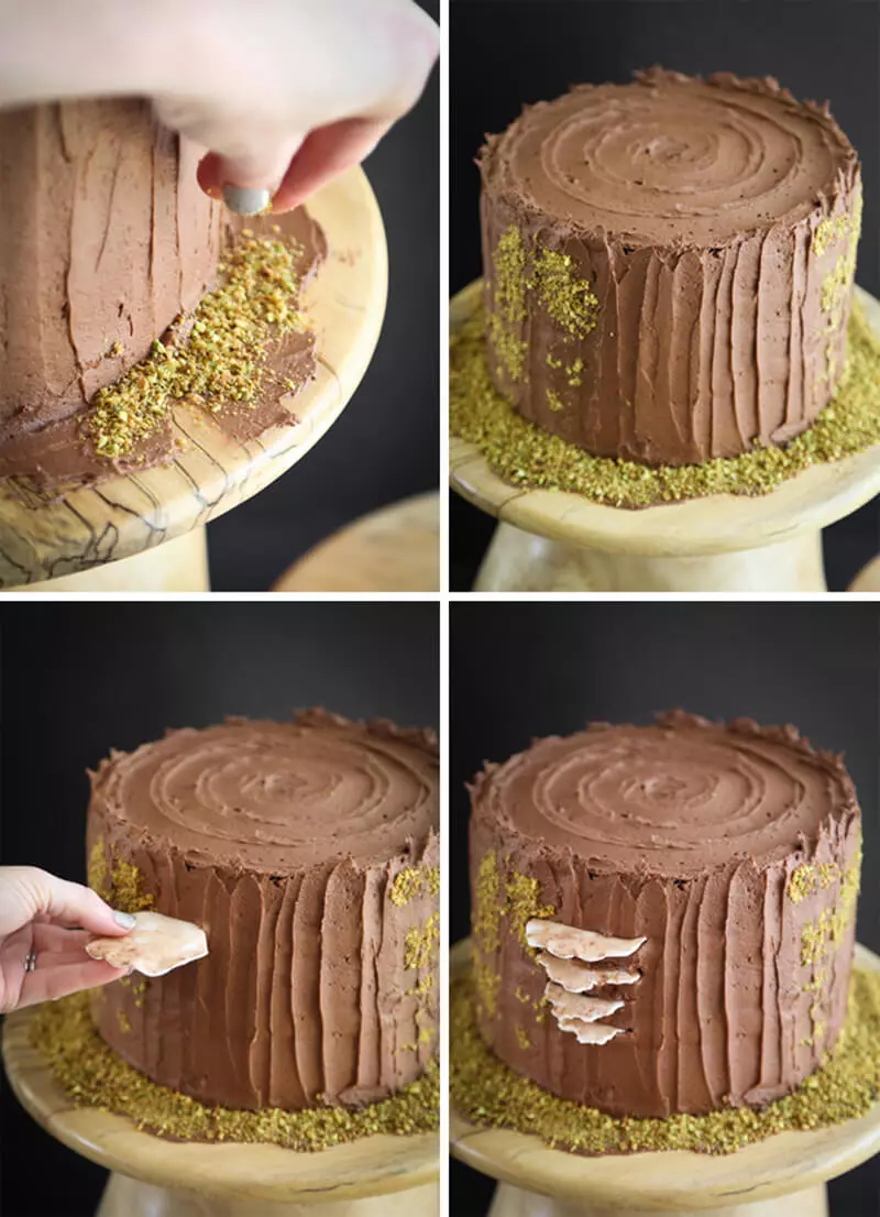 Tocón de la torta. ¿Cómo decorar un pastel en forma de cáñamo? 2255_18
