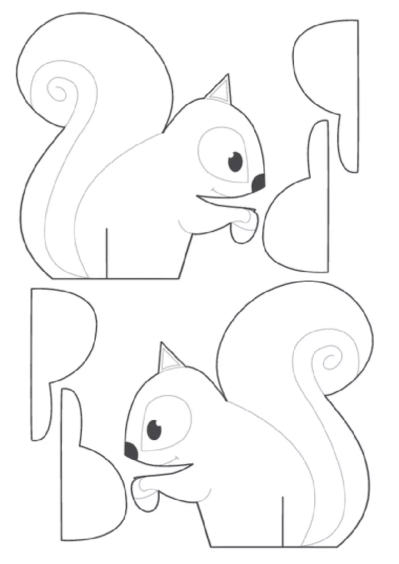 Artigianato dello scoiattolo: fai da solo da coni, carta e plastilina 2266_9
