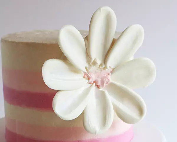 蛋糕用鮮花。蛋糕裝飾著鮮花用自己的手 2276_7