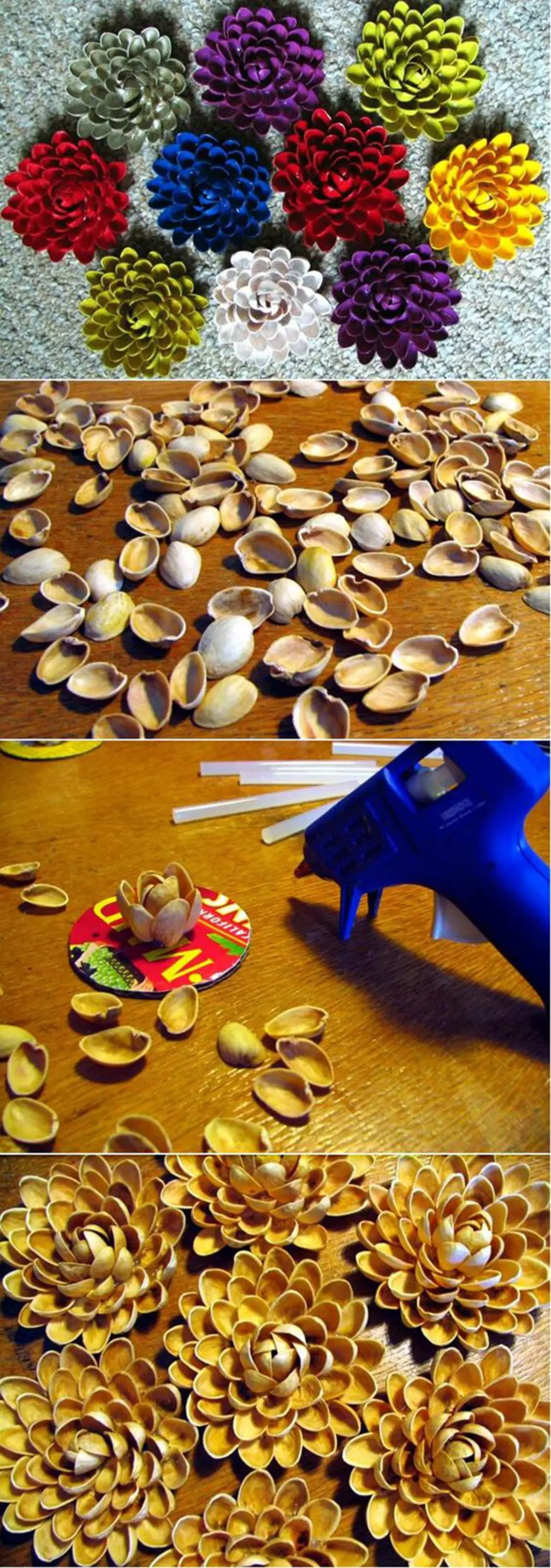 Ubuciko obuvela ePistachios. Kusuka ku-pistachio shell Crafts 2281_16