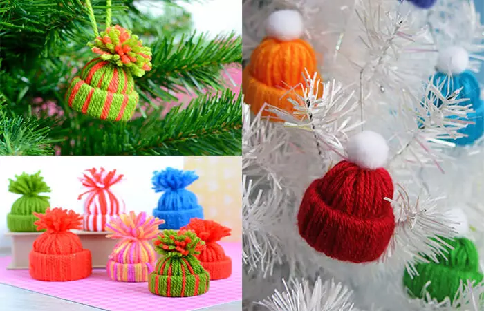 Weihnachtsbaum-Spielzeughut gemacht von den Threads mit ihren Händen 2284_1