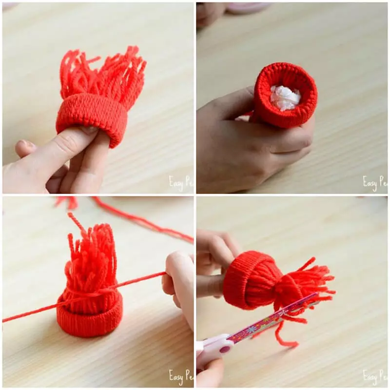 Weihnachtsbaum-Spielzeughut gemacht von den Threads mit ihren Händen 2284_5