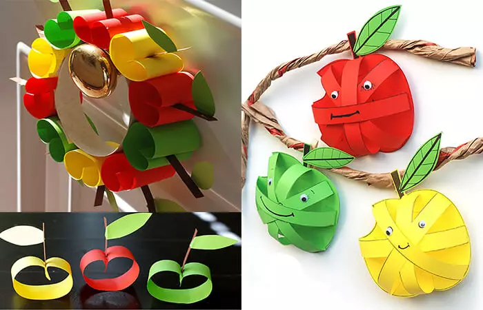 Apple from paper with your own hands. Children's craftsmanship 2287_1