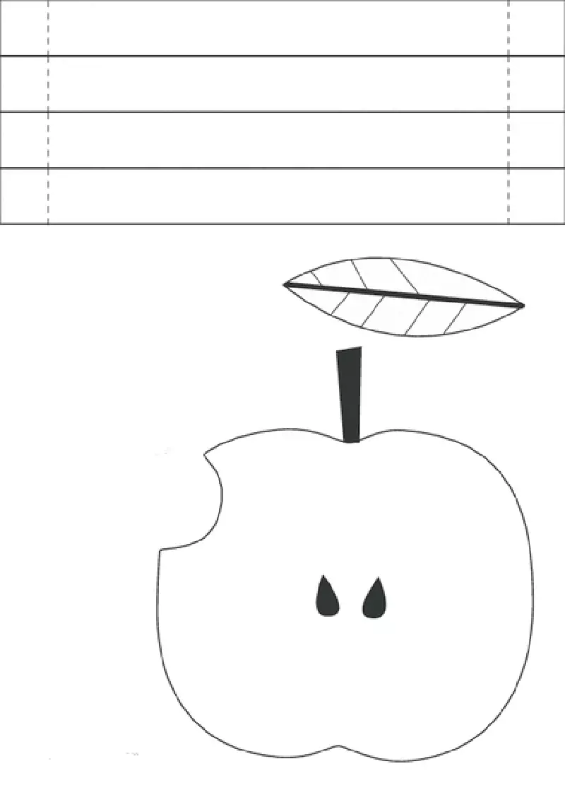 Apple kuchokera papepala ndi manja anu. Maluso a Ana 2287_3