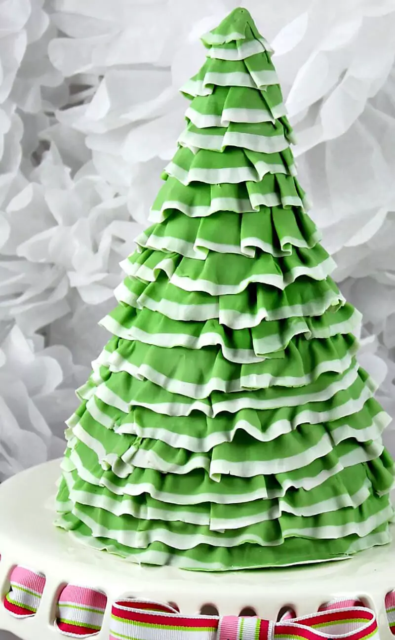 New Year's cake tree. Cake in the form of a Christmas tree 2294_29