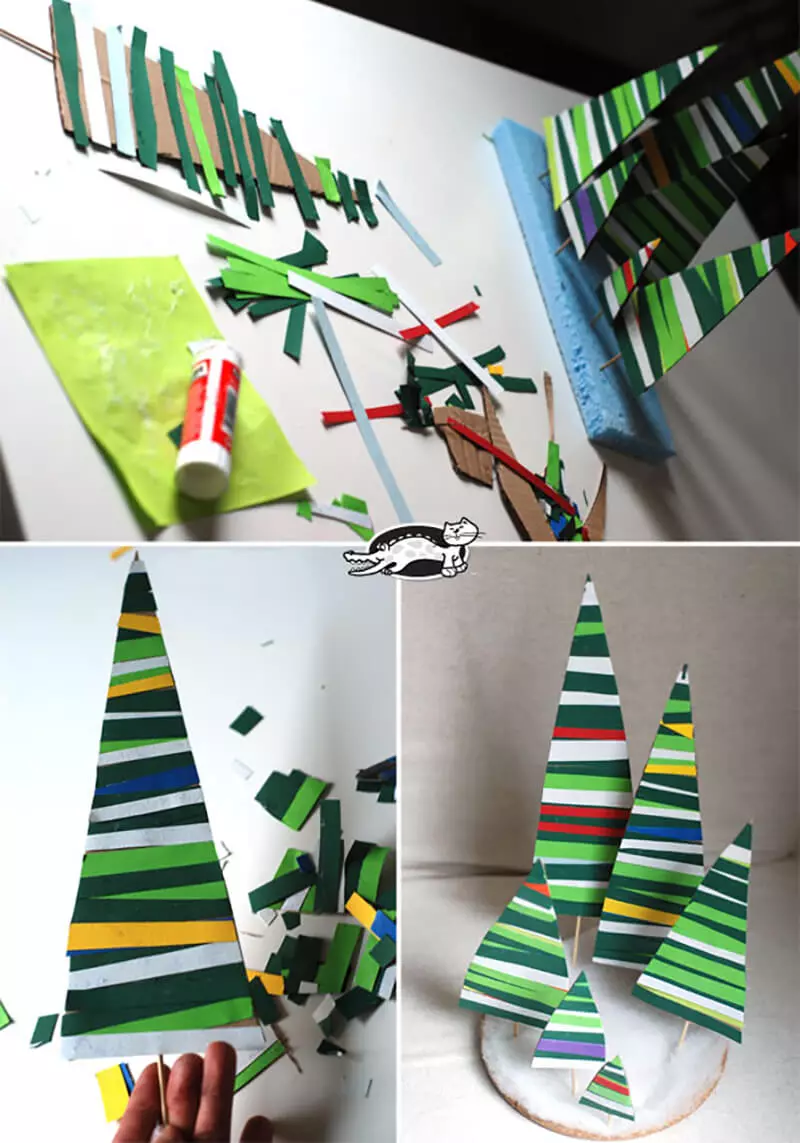 Crafts Christmas tree. Christmas tree gamit ang iyong sariling mga kamay 2303_10