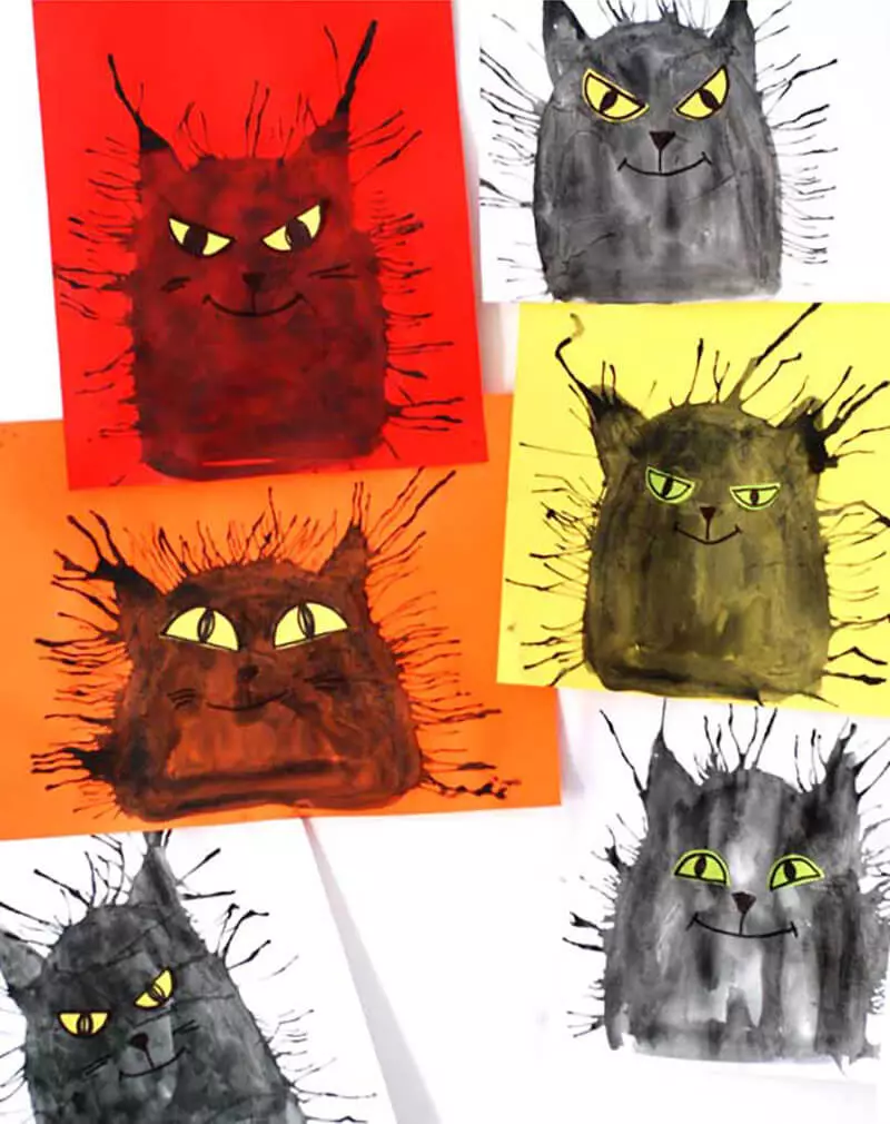 Hur man ritar en katt med färger? Hur man ritar en katt akvarell? 2311_2