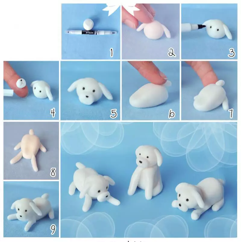 Anjing dari plasticine. Bagaimana untuk membuat anjing dari plasticine? 2313_15