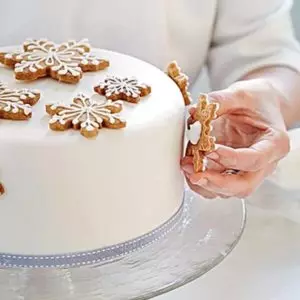 Snowfake cake. Snowflake cake yi da kanka