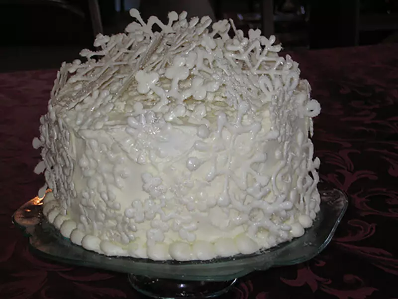 Snowfake cake. Snowflake cake yi da kanka 2316_5