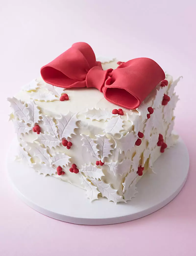 ຂອງຂວັນ Cake. cake ໃນຮູບແບບຂອງຂອງຂວັນທີ່ມີມືຂອງທ່ານເອງ 2456_18