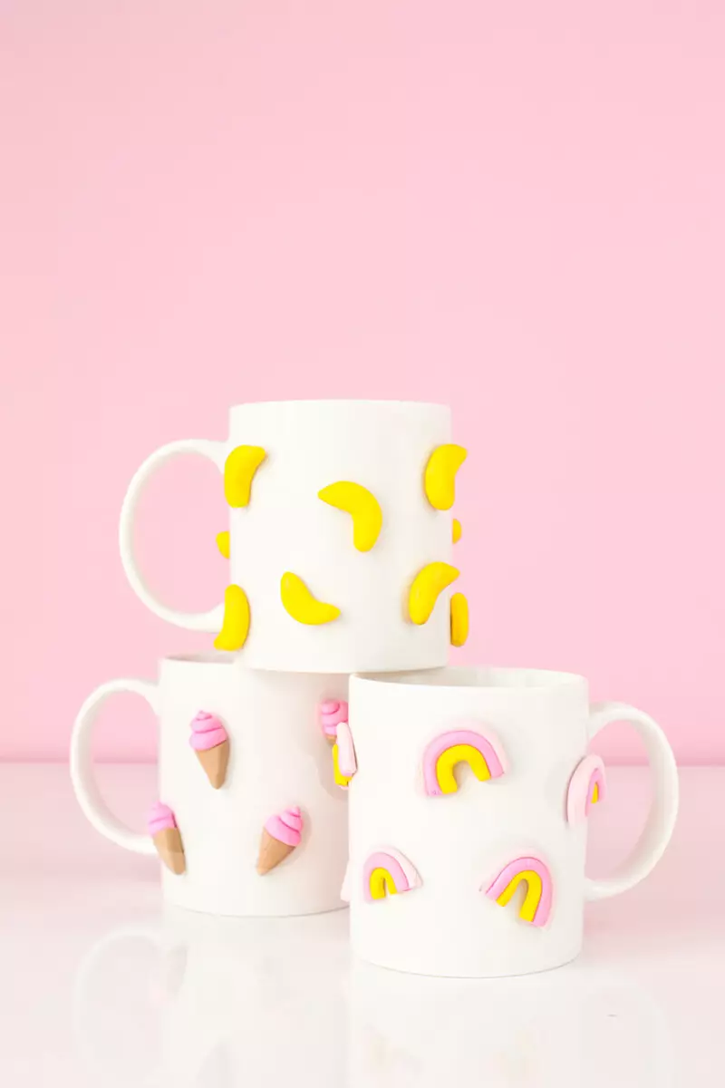 Polymer Clay Mug Decor: skodelice okrašena s polimerno glino s svojimi rokami