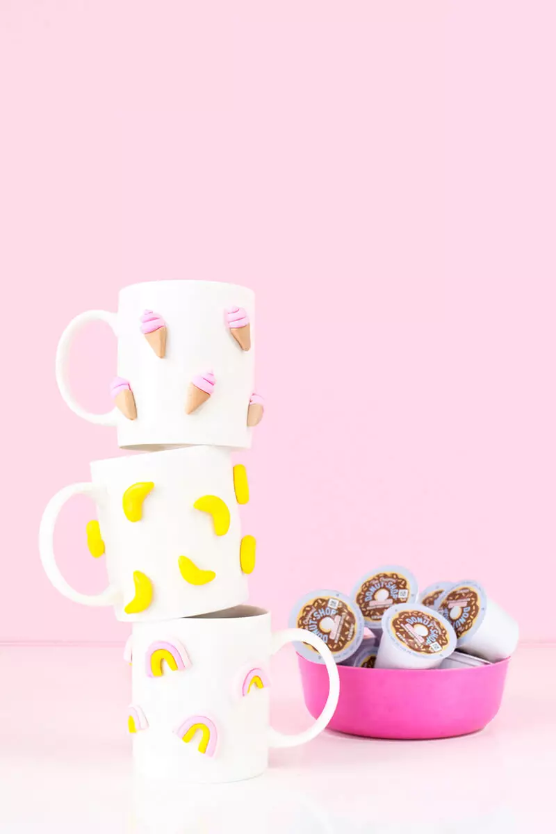 Polymer clay mug dure: ئۆز قولى بىلەن پولىمېر لاي بىلەن بېزەلگەن