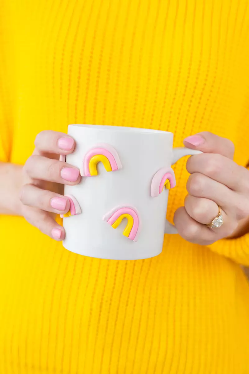 Polymer clay mug dure: ئۆز قولى بىلەن پولىمېر لاي بىلەن بېزەلگەن