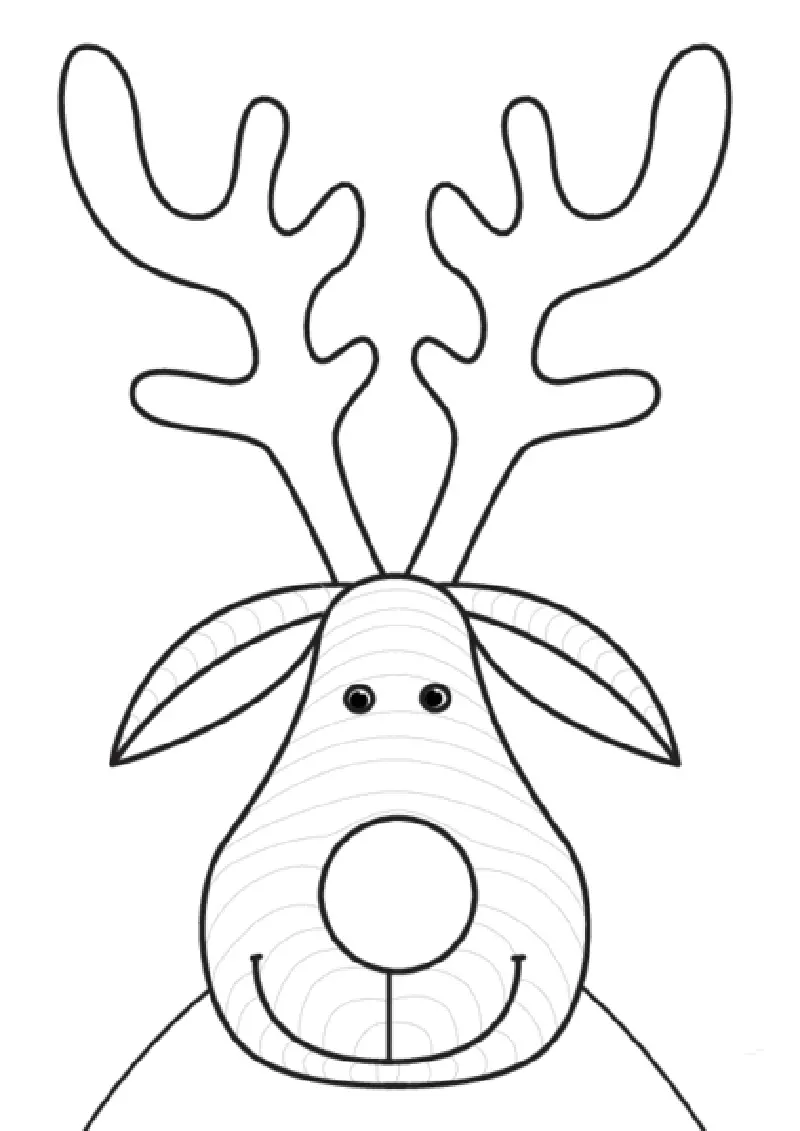 Deer applique. Reindeer appLique saka kertas 2490_3