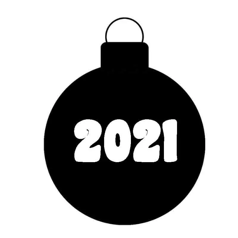 Estênceis de Ano Novo 2021 para cortar, nas janelas 249_15