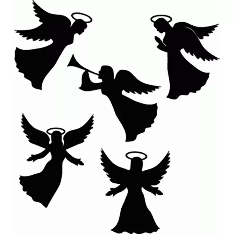 Stencil Engel. Angel stencil fir vun Pabeier opzedeelen aus 2513_15