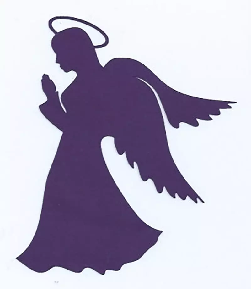 Stencil angel. Angel stencil para sa pagputol ng papel 2513_27