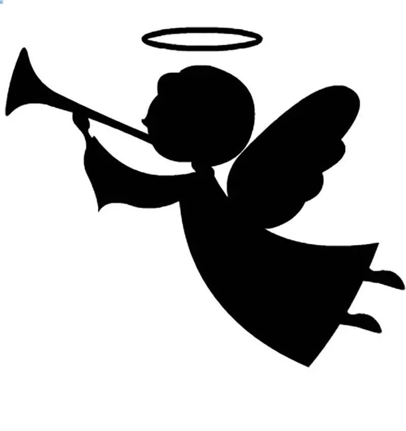 Stencil Engel. Angel stencil fir vun Pabeier opzedeelen aus 2513_9