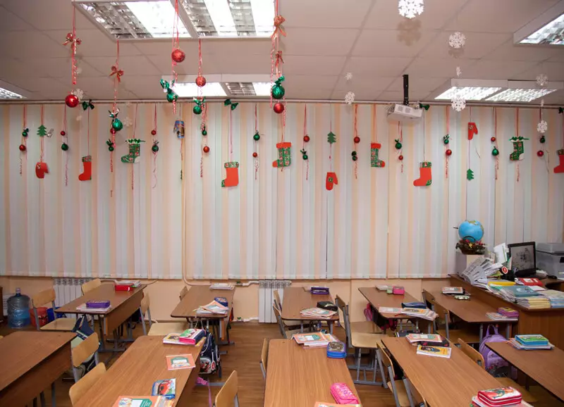 Wie dekorieren Sie eine Klasse für das neue Jahr in der Schule? 251_3