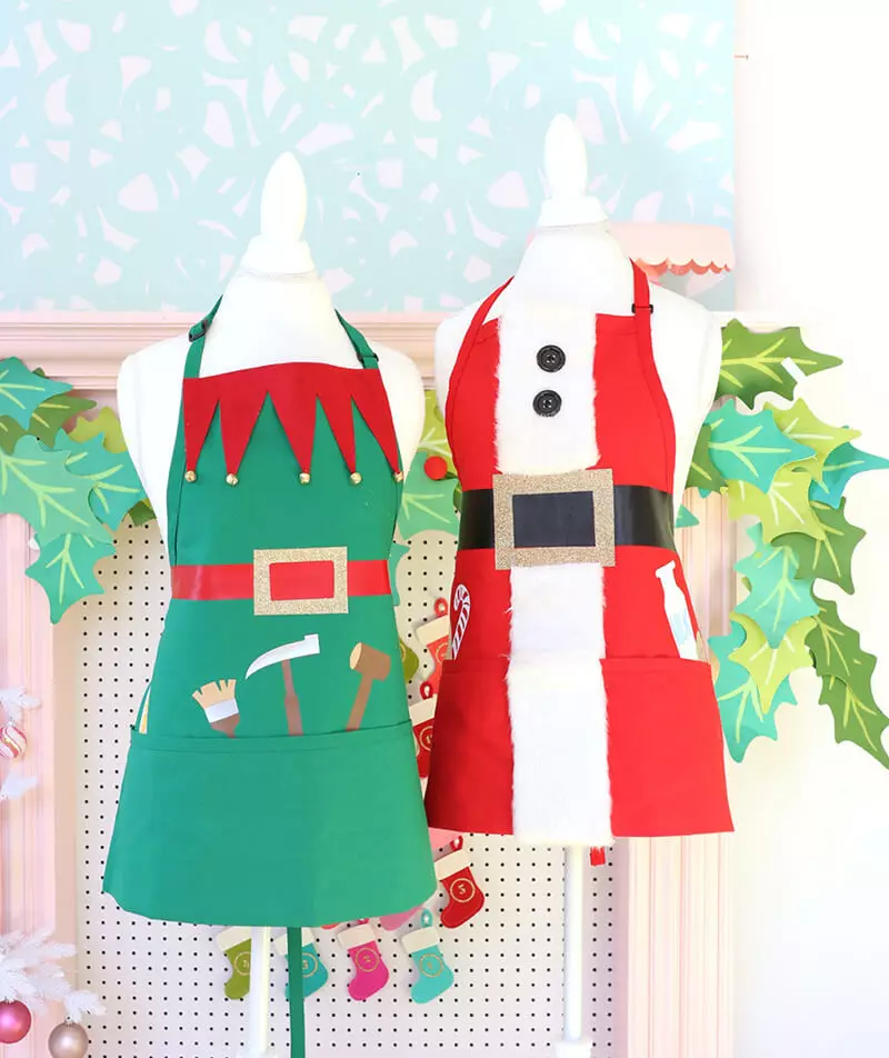 Delantal de Ano Novo: Papá Noel, Elf Christmas e Snowman 2539_2