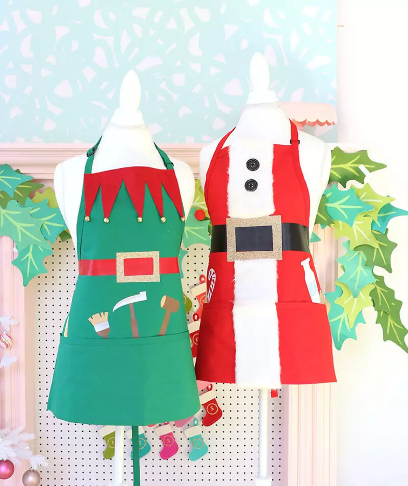 Apron Taun Anyar: Santa Claus, Natal Elf lan Snowman 2539_2