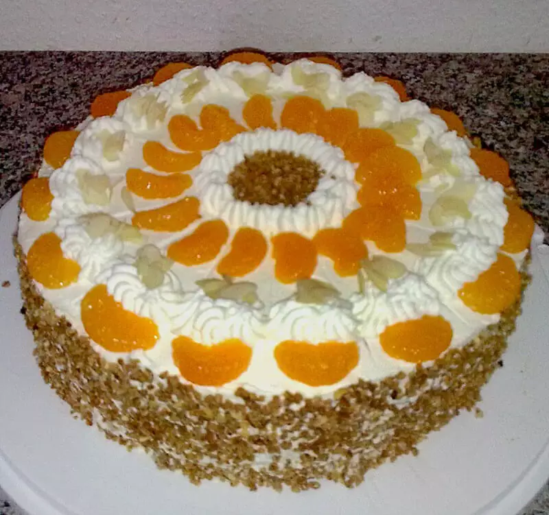 Bolo con mandarinas. Como decorar a torta de mandarinas? 2549_2
