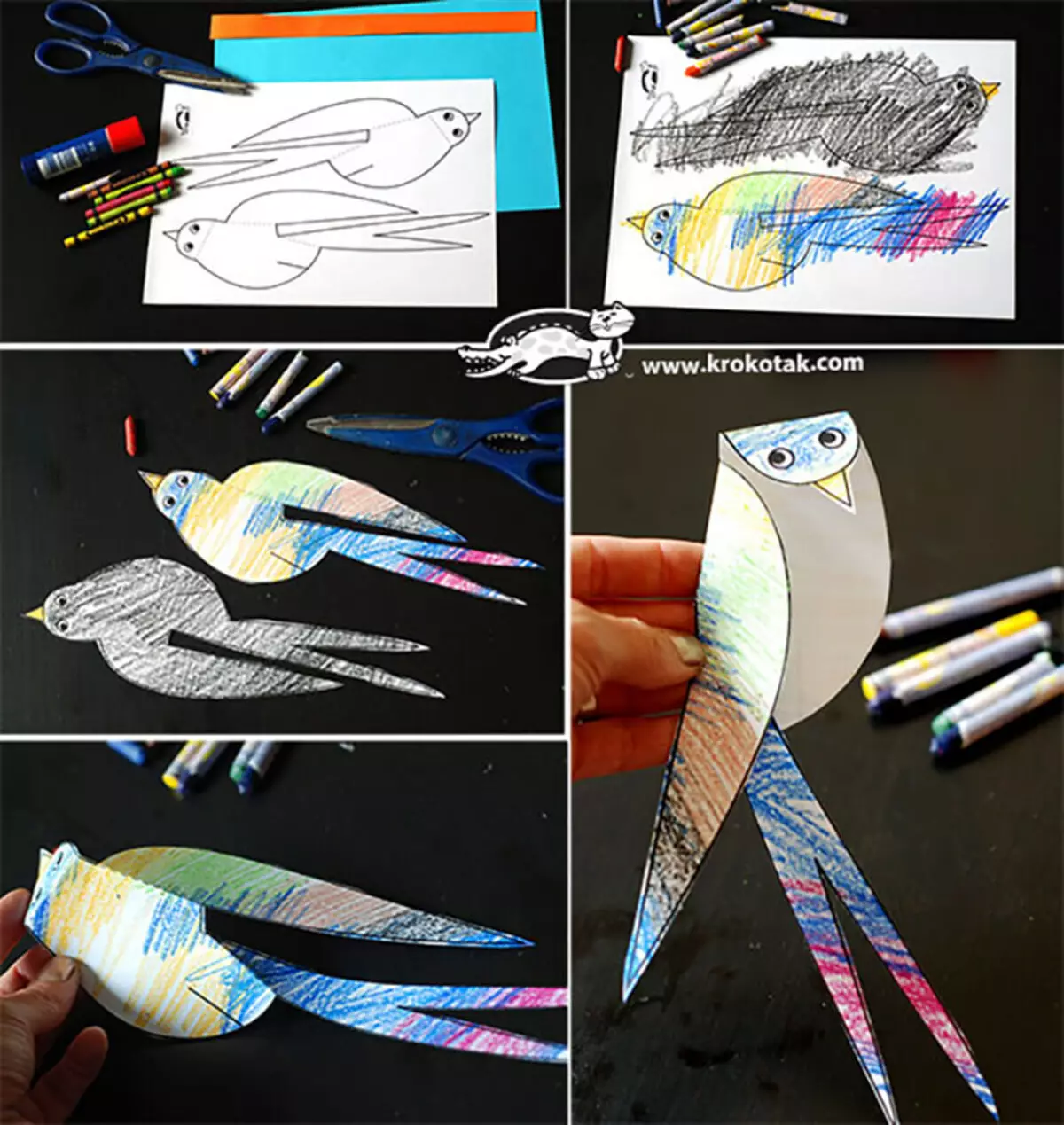 Paper swallow. How to make a swallow with your own hands? 2564_16