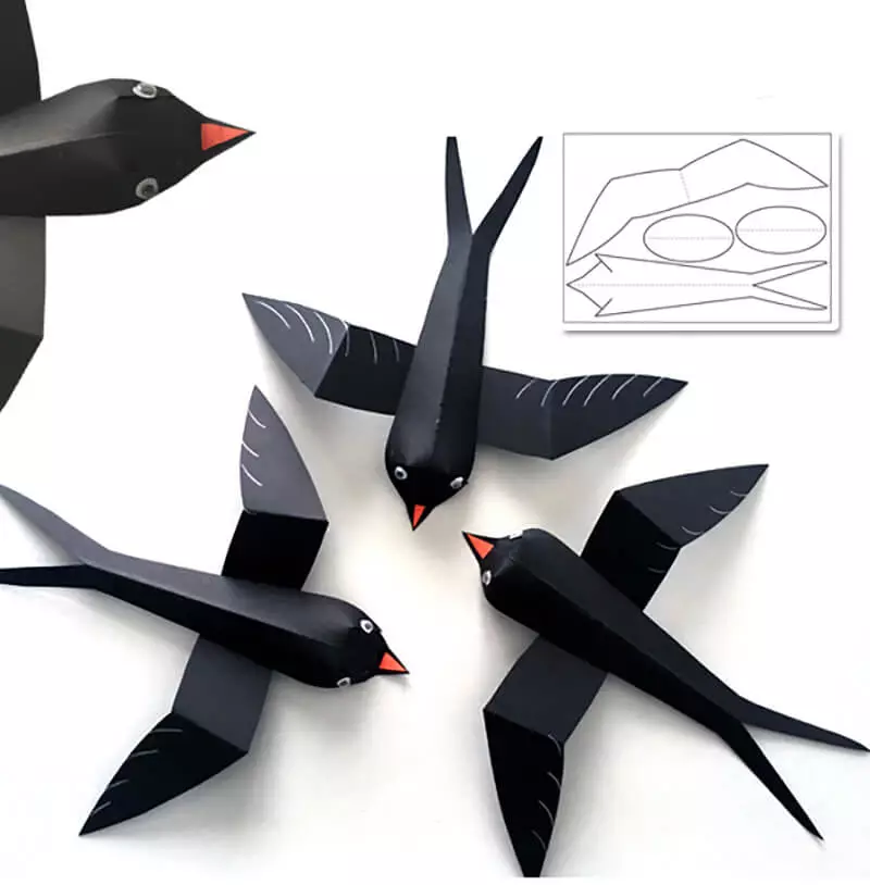 Paper swallow. How to make a swallow with your own hands? 2564_2