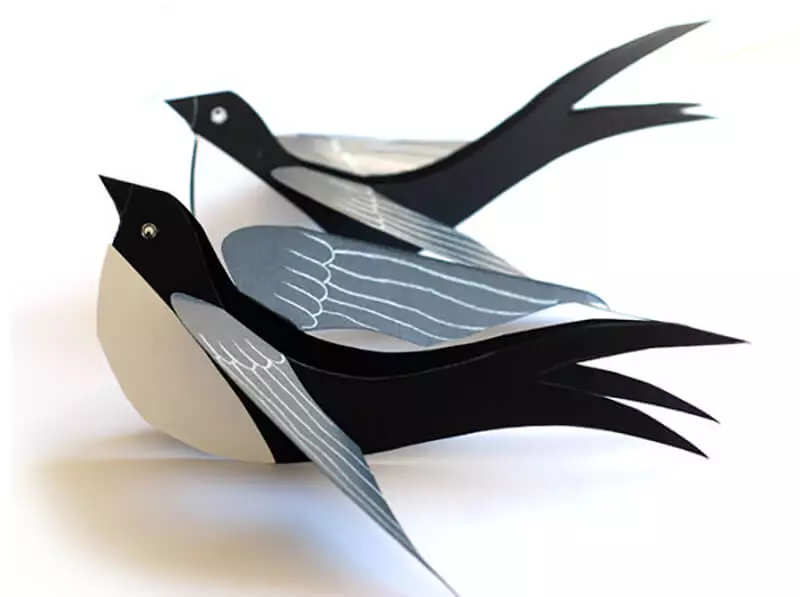 Paper swallow. How to make a swallow with your own hands? 2564_23