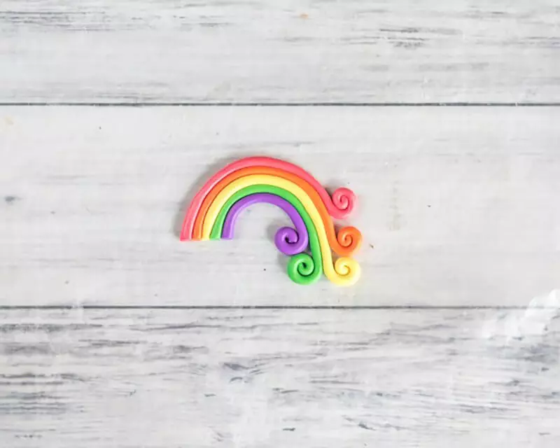 პოლიმერული კლეი სამკაულები: Rainbow გულსაკიდი საკუთარ ხელში 2596_4