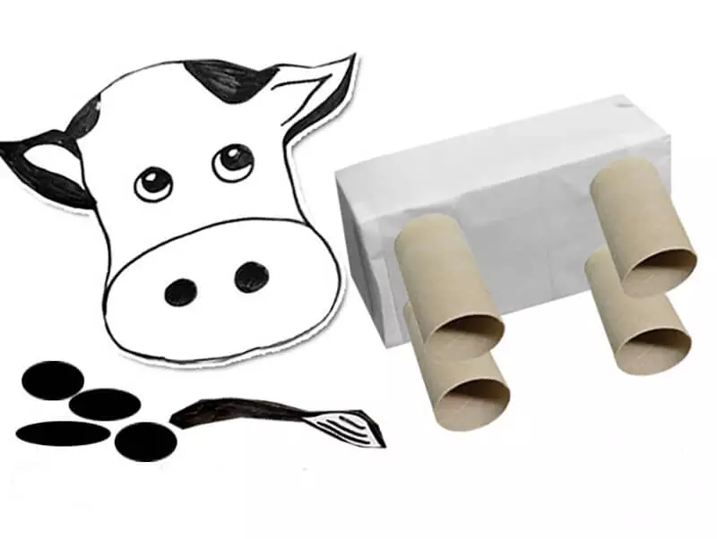 牛は紙からそれをします。牛を運転する 2614_8