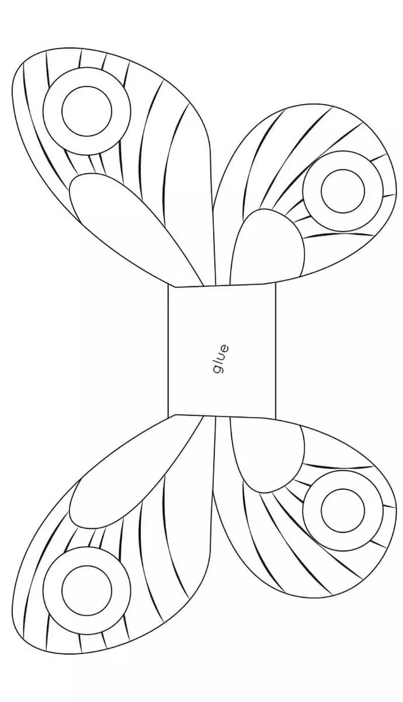 Schmetterling und eine Biene von Papier mit ihren eigenen Händen