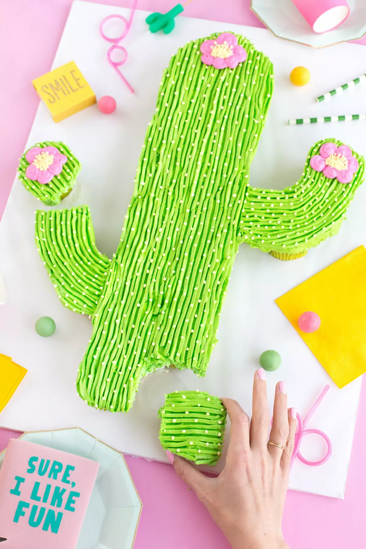 Kuchenkaktus. Wie dekorieren Sie einen Kuchen in Form eines Kaktus mit Ihren eigenen Händen?