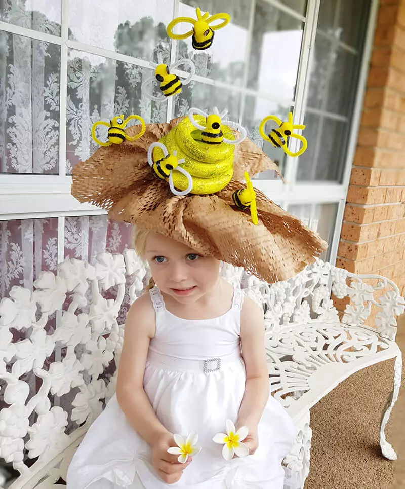 Sombrero para la niña con sus propias manos. Sombrero original para niñas con abejas 2684_15