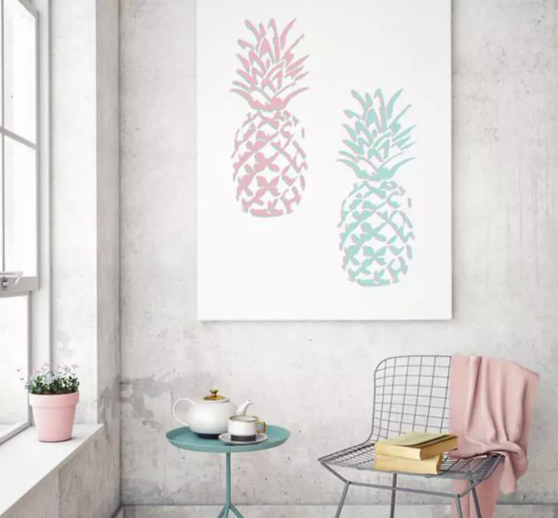 Templatên Pineapple û stencils 2715_1