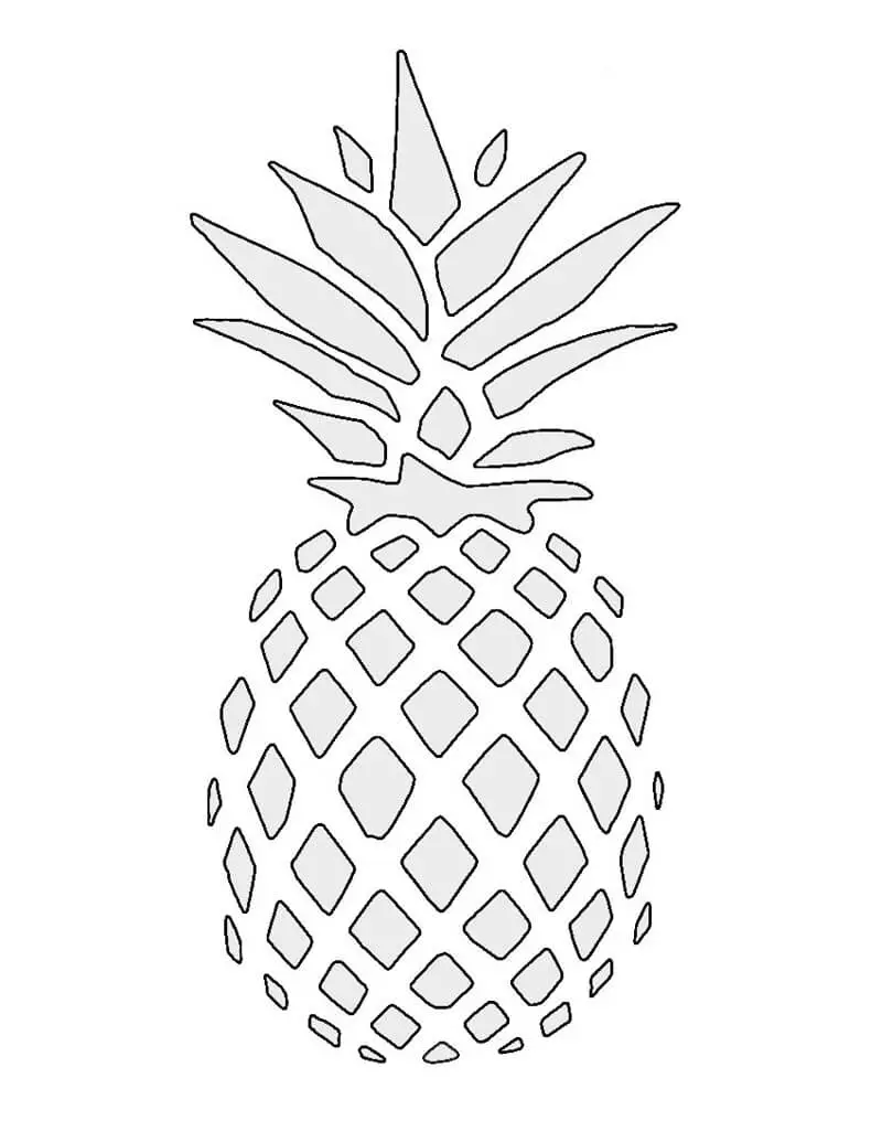Templatên Pineapple û stencils 2715_13