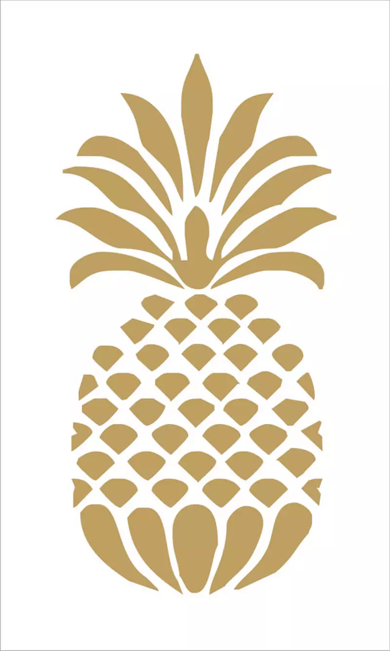 Templatên Pineapple û stencils 2715_15