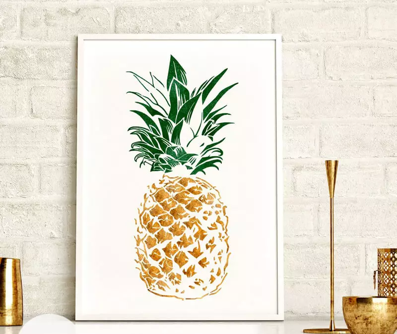 Templatên Pineapple û stencils 2715_2