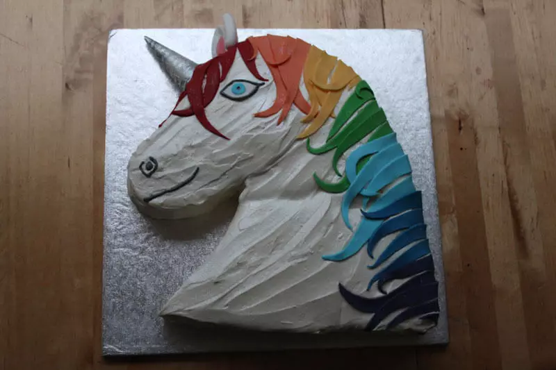 Ikhekhe inicorn. Ikhekhe i-unicorn yamantombazana ayenze ngokwakho 2755_13