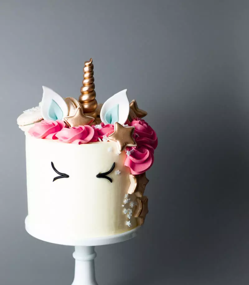 Cake Unicorn. Cake Unicorn bakeng sa banana ba e etsa 2755_14