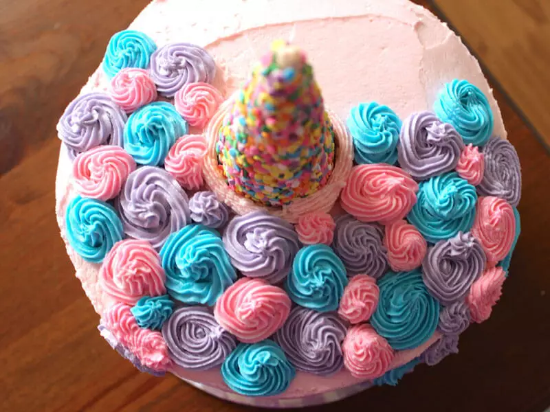 Cake Unicorn. Cake Unicorn för tjejer gör det själv