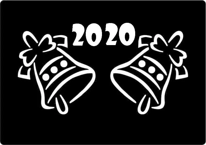 Stencils 2020. Stencils дар тирезаҳо барои соли 2020 2758_7