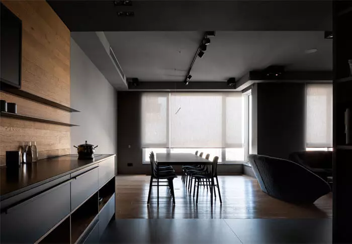 Moderne lejlighed design. Stil minimalisme i interiøret 2827_1