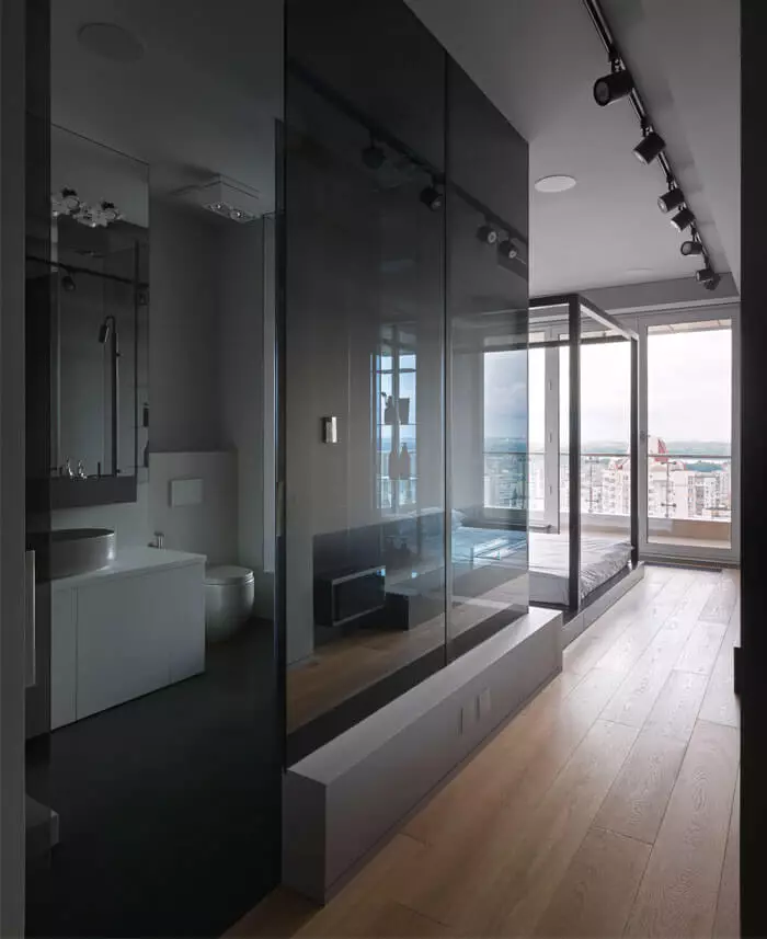 Moderne lejlighed design. Stil minimalisme i interiøret 2827_10