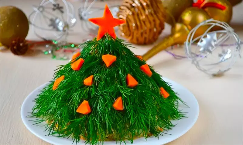 How to decorate a salad for new year and christmas 2853_19